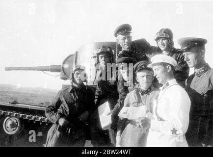 Soviet tank commander Stock Photo - Alamy