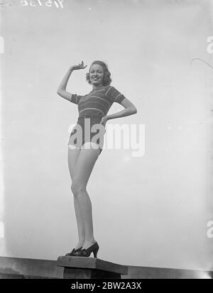 Girl whose half a beauty queen visits to London. Miss Margery Marston ...