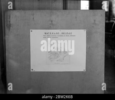 The new Waterloo Bridge under construction. The Plan. 4 May 1939 Stock ...