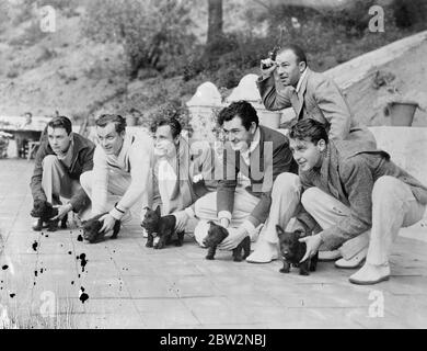 Hollywood film actors organise first puppy race at Beverly Hills home ...