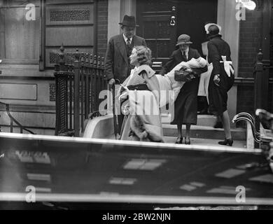 Lady Inchcape leaves nursing home after birth of her son . Lady ...