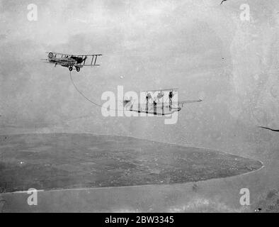 Mrs Victor Bruce breaks British Air Endurance Record . The Saro A.21 ...