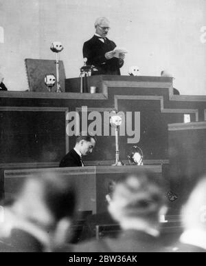Speakers at the London Economic Conference . June 1933 Stock Photo - Alamy