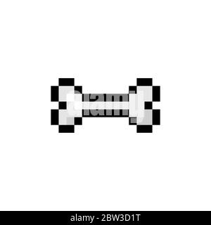 Skeleton pixel art. Skull and Bones anatomy 8 bit. Pixelate Pelvic bone ...