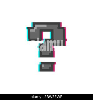 Pixel art 8-bit Question mark. Vector stock illustration Stock Vector ...