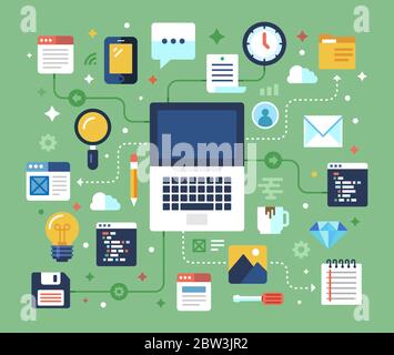 html programming web coding banner. front-end developing language for ...