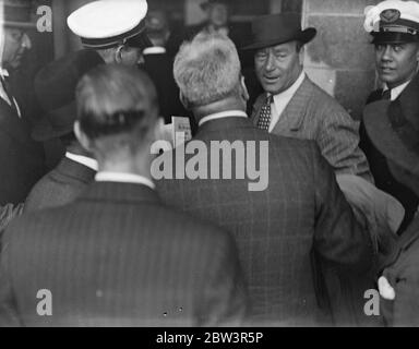 F W Rickett arrives at Croydon after negotiating Abyssinian oil deal ...