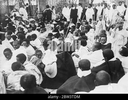 The Abyssinian Emperor Haile Selassie I in the uniform of the commander ...