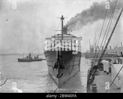 HMS Caledonia, formerly the Cunard White Star liner Majestic, sailed ...