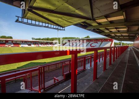 View from North Stand, The Lamex Stadium, Broadhall Way, Stevenage ...