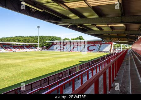 View from North Stand, The Lamex Stadium, Broadhall Way, Stevenage ...