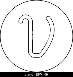 Upsilon greek symbol small letter lowercase font icon outline set black ...