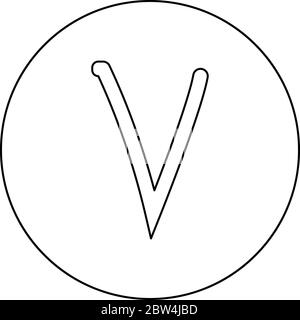 Nu greek symbol small letter lowercase font icon outline set black grey ...