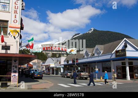 USA, ALASKA, Southeast Alaska, KETCHIKAN: Welcome to Ketchikan Sign ...