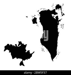 Manama Bahrain city icon symbol silhouette set. Vector background ...