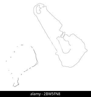 Tuvalu Blank Vector Map Isolated on White Background. High-Detailed ...
