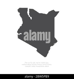 Kenya map regions isolated on white background Stock Vector Image & Art ...