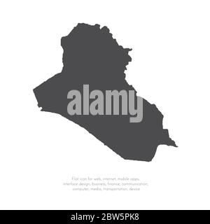 Stylized simple outline map of Iraq icon Stock Vector Image & Art - Alamy