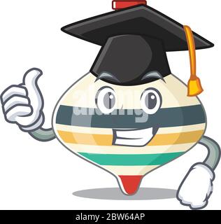 Graduation spinning top character cartoon Stock Vector Image & Art - Alamy