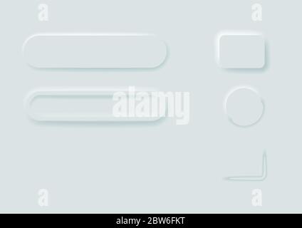 Set of vector editable neomorphic buttons. Vector illustration Stock Vector Image & Art - Alamy