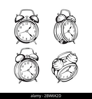 Alarm clock sketch. Vector Stock Vector Image & Art - Alamy