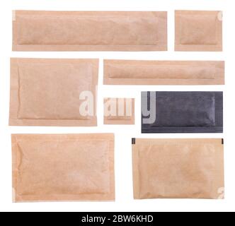 Small Paper Sugar Packet Isolated on a White Background Stock Photo - Alamy