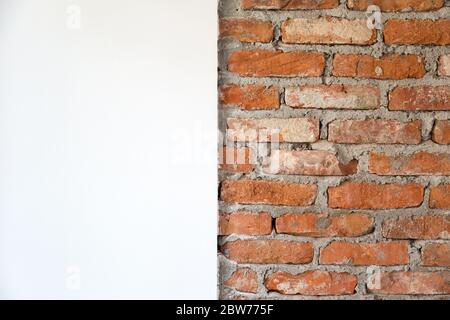 Half brick wall in a classic architectural style Stock Photo - Alamy