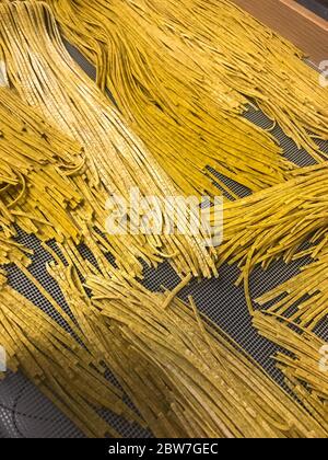 Tajarin preparation: typical pasta of Piedmont, Italy Stock Photo - Alamy