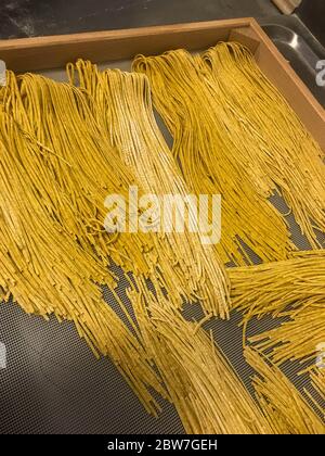 Tajarin preparation: typical pasta of Piedmont, Italy Stock Photo - Alamy