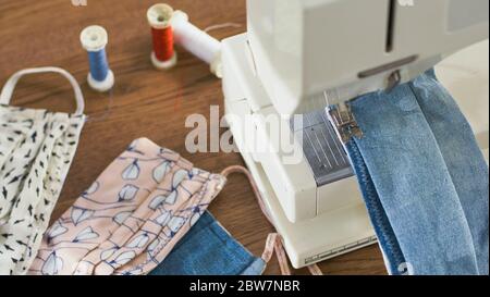 Sewing face masks Stock Photo - Alamy