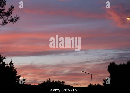 Dramatic sunset landscape at Urla, Izmir, Turkey Stock Photo - Alamy