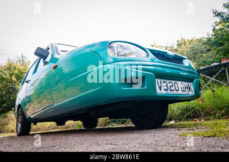 Reliant Robin popular fibreglass small three-wheeled car, manufacture ...