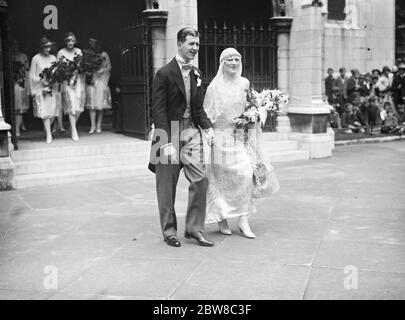 Wedding . The Hon Rosemary Guest , daughter of Viscount Wimborne and ...