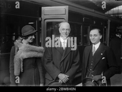 Sir Eric Drummond, leaves London to being new British ambassador in ...