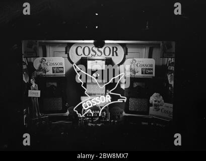 Cossor wireless display in Harnes , Foots Cray , Kent . 1937 Stock ...