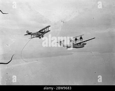 Mrs Victor Bruce breaks British Air Endurance Record . The Saro A.21 ...