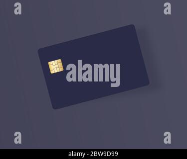 tilt blank chip card for design uses, isolated light gray background ...
