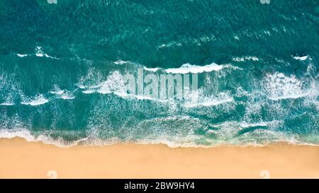 directly above overhead view of sea beach Stock Photo - Alamy