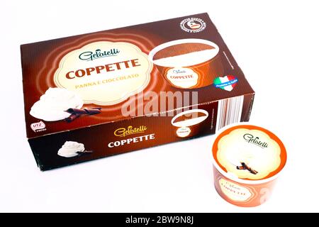 GELATELLI Ice Cream sold by LIDL Supermarket chain Stock Photo - Alamy