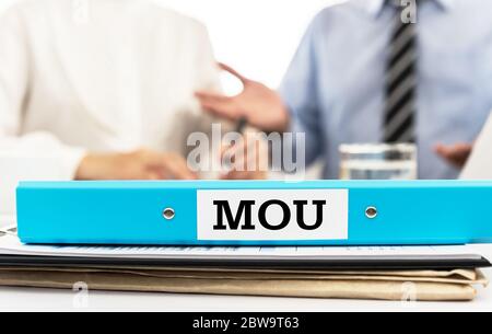 mou memorandum of understanding legal document agreement stamp Stock ...