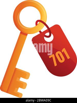 concierge door key hotel cartoon vector illustration Stock Vector Image ...
