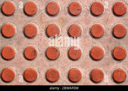 tactile paving with detectable warnings for blind people Stock Photo - Alamy