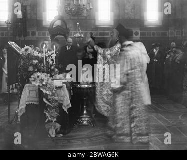 The christening of the daughter of Prince and Princess Bibesco ...