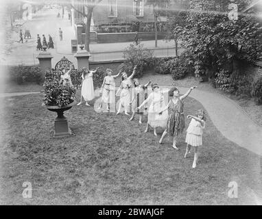 Miss Helen May holds her dancing classes in the garden of her London ...