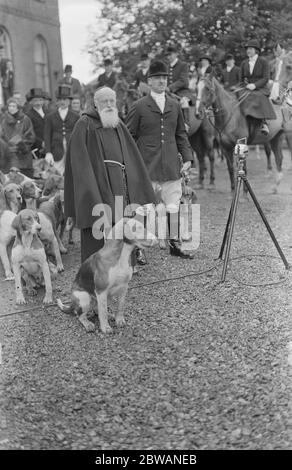 Meet of the Burton hunt at Panton Monastery School . The Father Abbot ...
