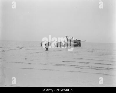Lifeboat launched by Motor Tractor. Horses replaced by water tight ...