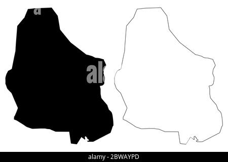 Dharwad City (Republic of India, Karnataka State) map vector ...