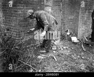 Chimney felling by gelignite at Bedfont Powder Mills , Hounslow ...
