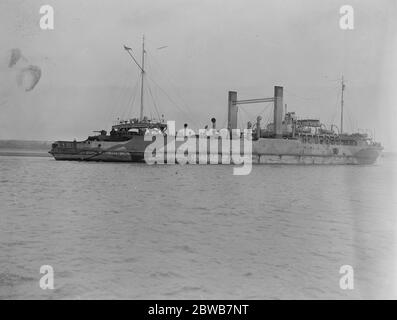 The Richborough Train Ferry on the east coast of Kent showing steam ...