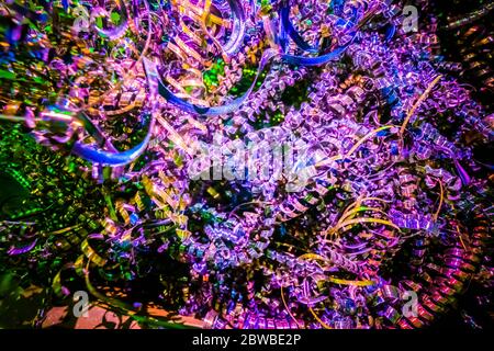 Multicolored metal shavings abstract colorful background Stock Photo ...